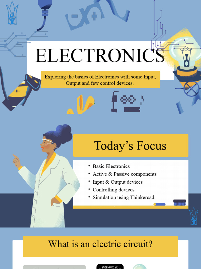 Circuits Education Presentation In Blue Yellow Flat Cartoon Style Pdf