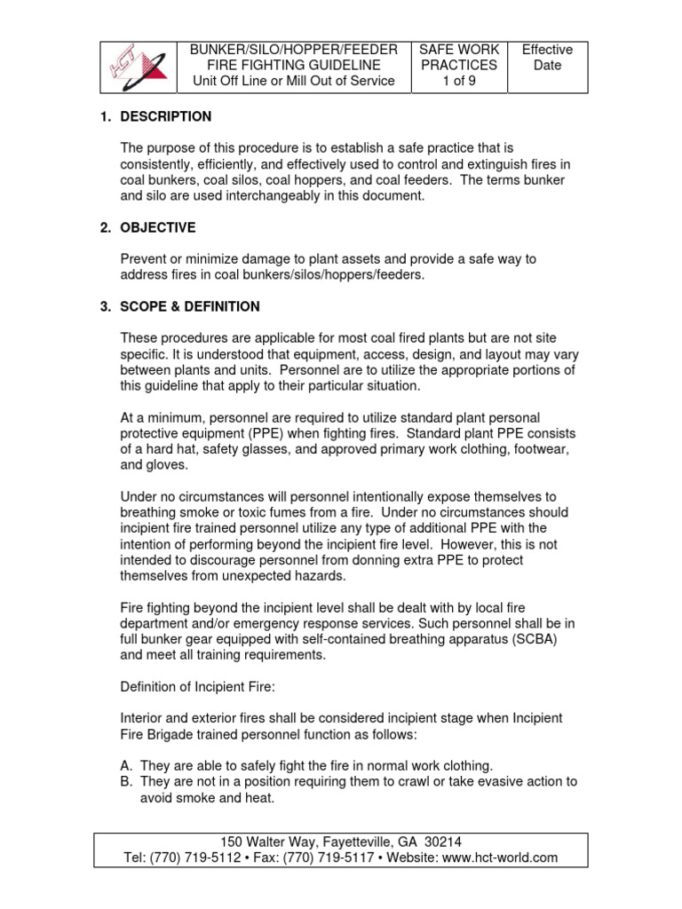 Silo Fire Protection Guidelines | PDF | Personal Protective Equipment ...