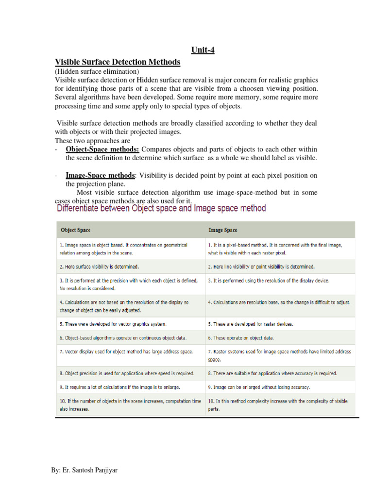 Visible Surface Detection Methods | PDF | Algorithms | Applied Mathematics