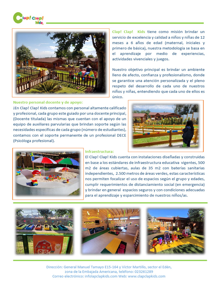 1 Informacion Clap Clap Kids 2023 2024 1.3 | PDF