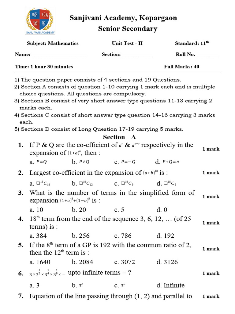 Math UT-II | PDF | Mathematical Objects | Mathematical Concepts
