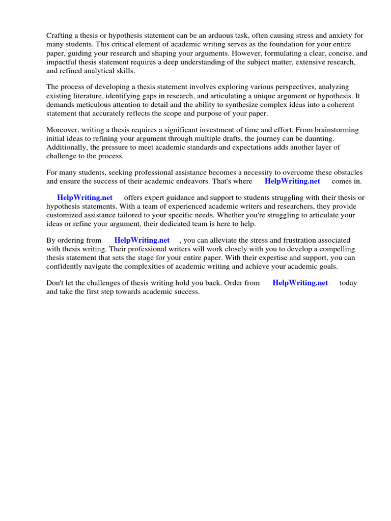 Thesis and Hypothesis Writing Guide | PDF | Hypothesis | Scientific Method