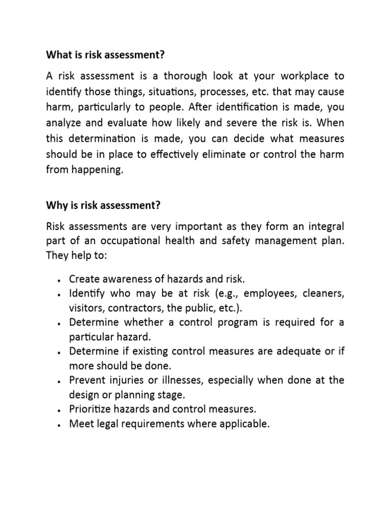 What is Risk Assessment | PDF | Risk | Risk Assessment