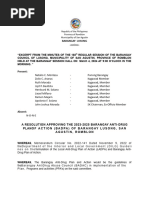 BARANGAY RESOLUTION Badac | PDF