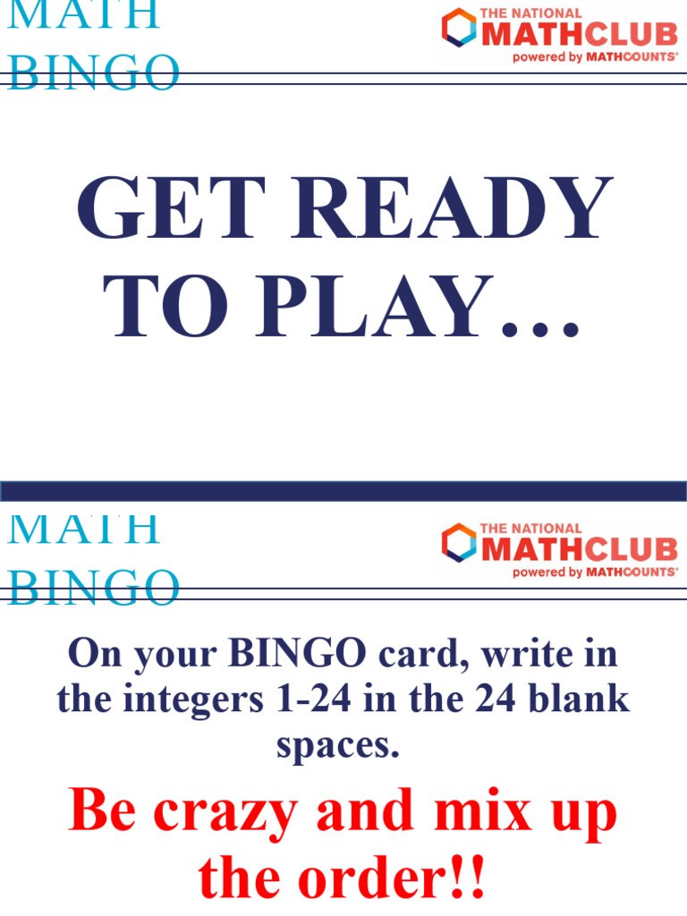 Math BINGO PowerPoint - Level 4 (no answers) | PDF | Rectangle | Arithmetic