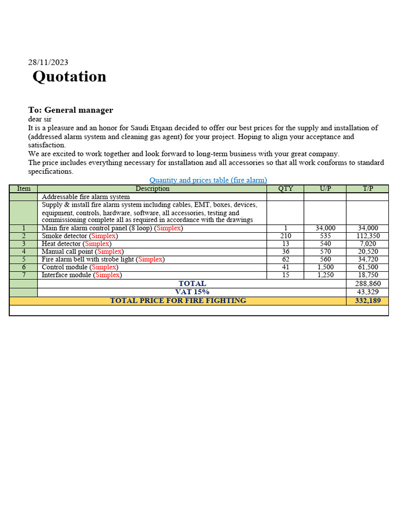 Safety Quote | PDF | Manufactured Goods | Equipment