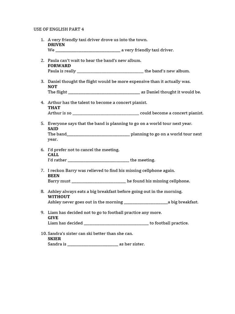 Use of English Part 4 | PDF