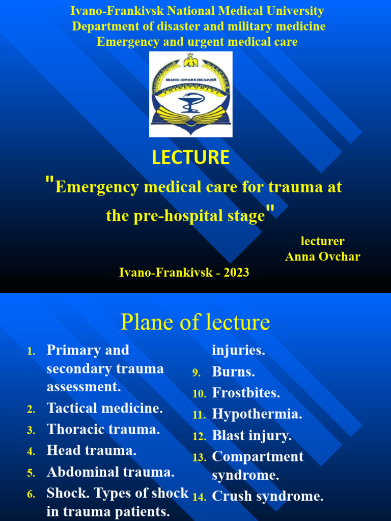 Lecture 2 - ATLS Engl2023 | PDF | Shock (Circulatory) | Injury