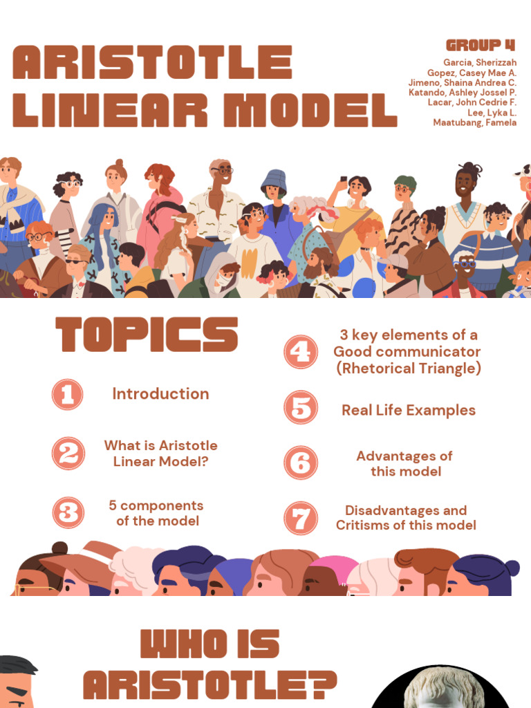 Group 4 Aristotle Model of Communication | PDF | Public Speaking | Rhetoric
