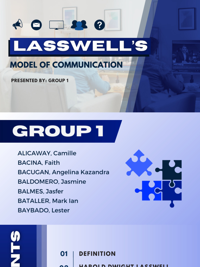 Group 1-Lasswell's Model | PDF | Communication | Human Communication