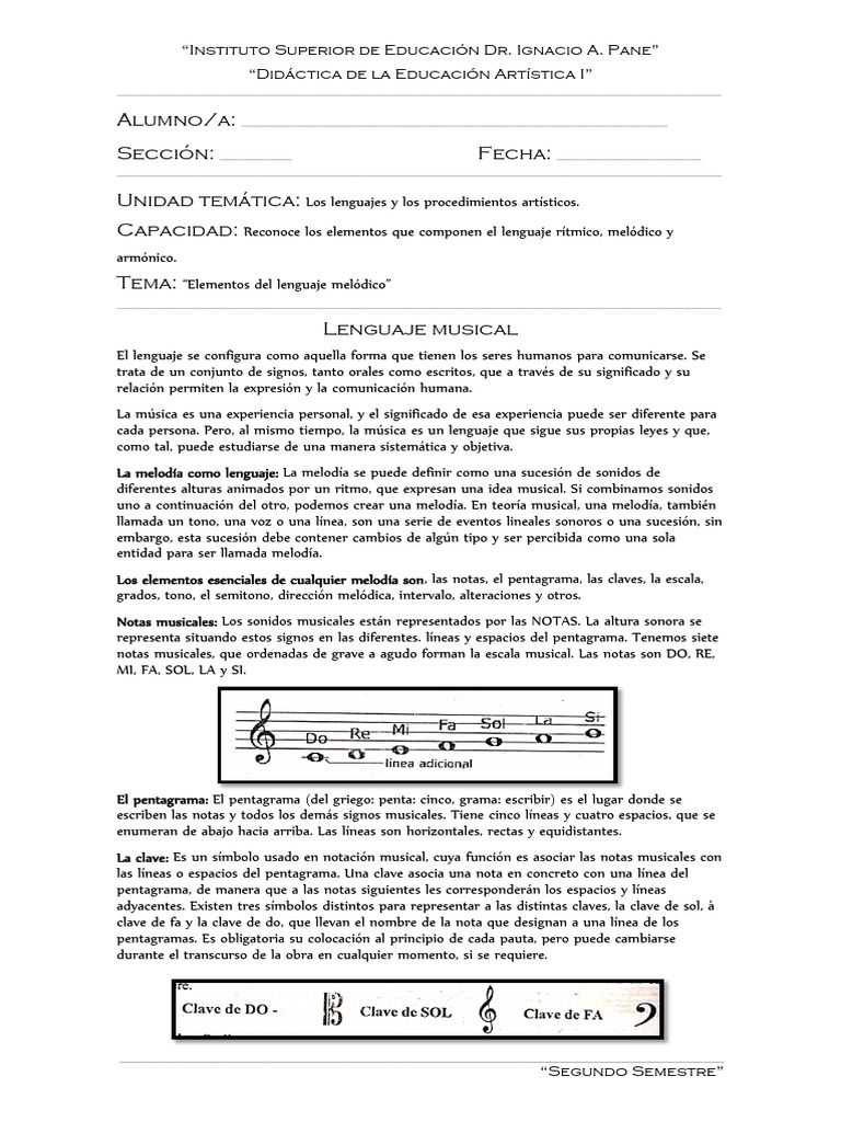 Elementos Del Lenguaje Melódico | PDF