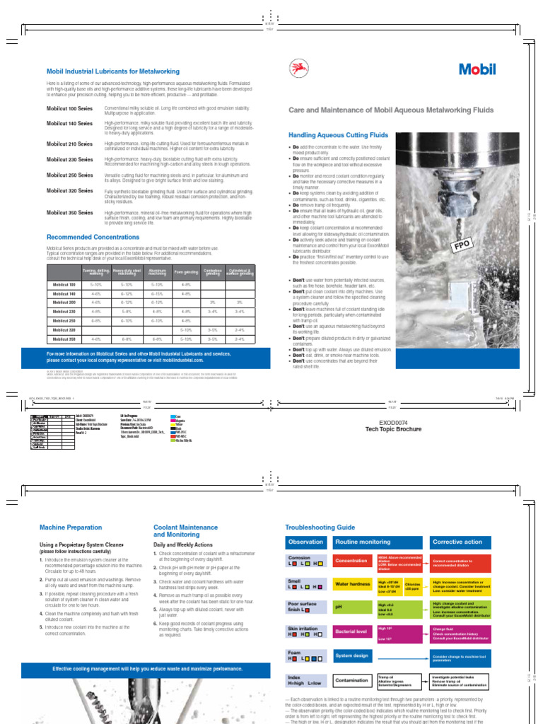 MWF Care and Maintenance Guide | PDF | Grinding (Abrasive Cutting) | Metalworking