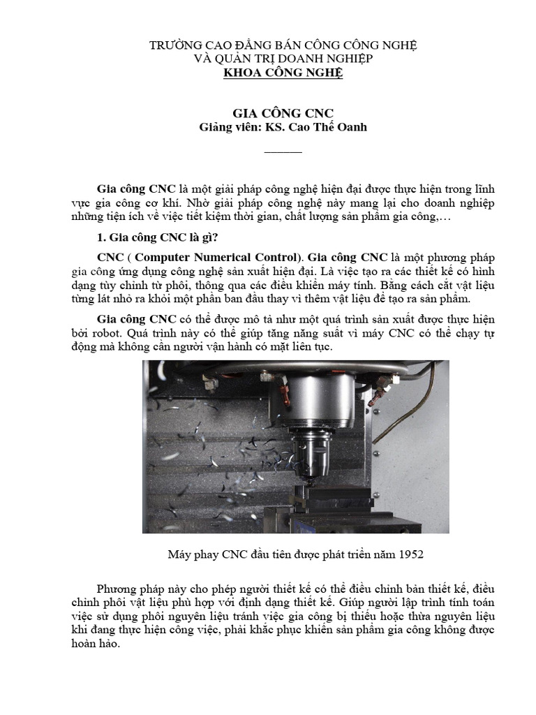 Các Lo I Máy CNC | PDF