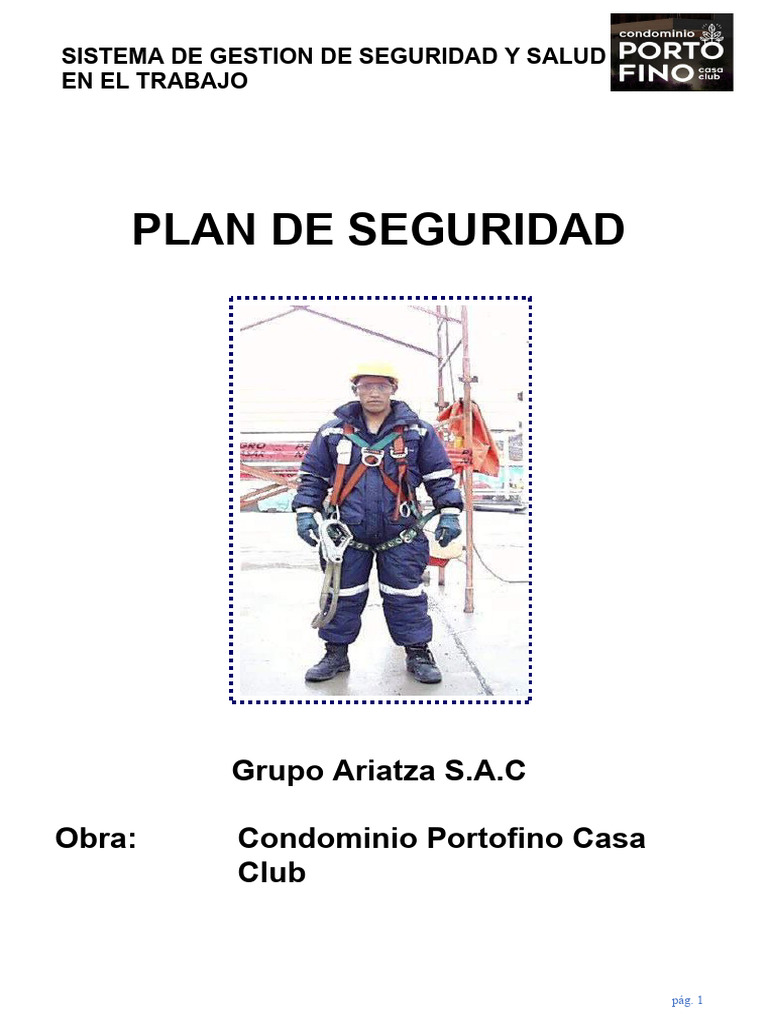 Plan de Seguridad y Salud de Obra - Edificio Portofino | PDF | Fundación (Ingeniería ...