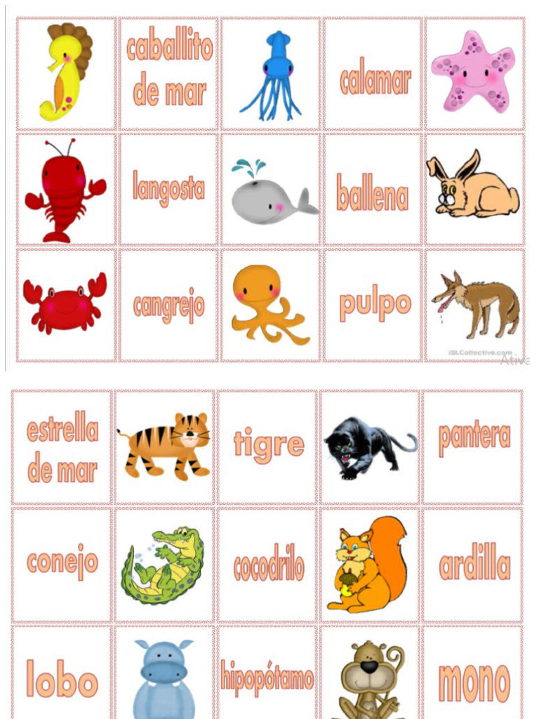 Juego de Memoria-Los Animales | PDF