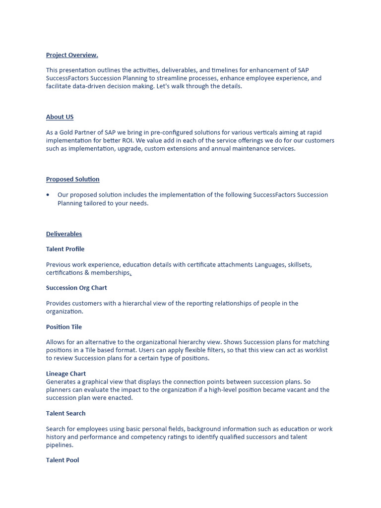 SAP SuccessFactors Succession Planning Guide | PDF
