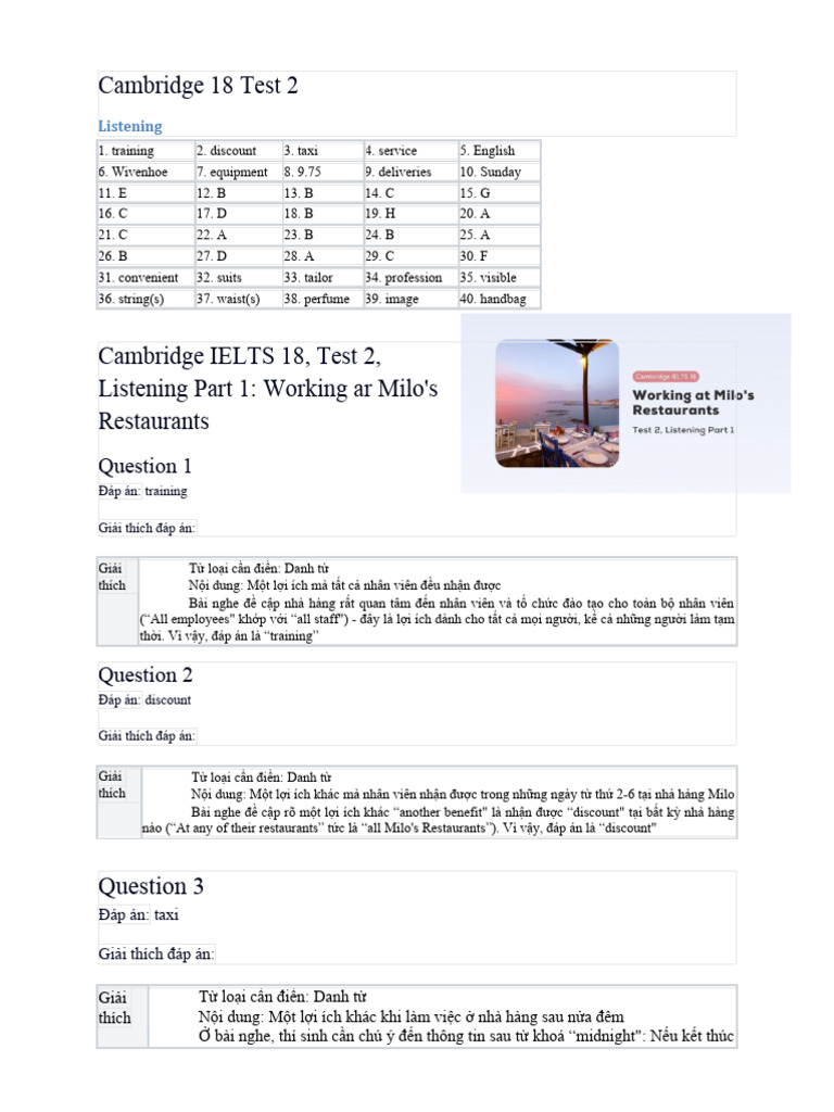 Cambridge 18 Test 2 Listening | PDF