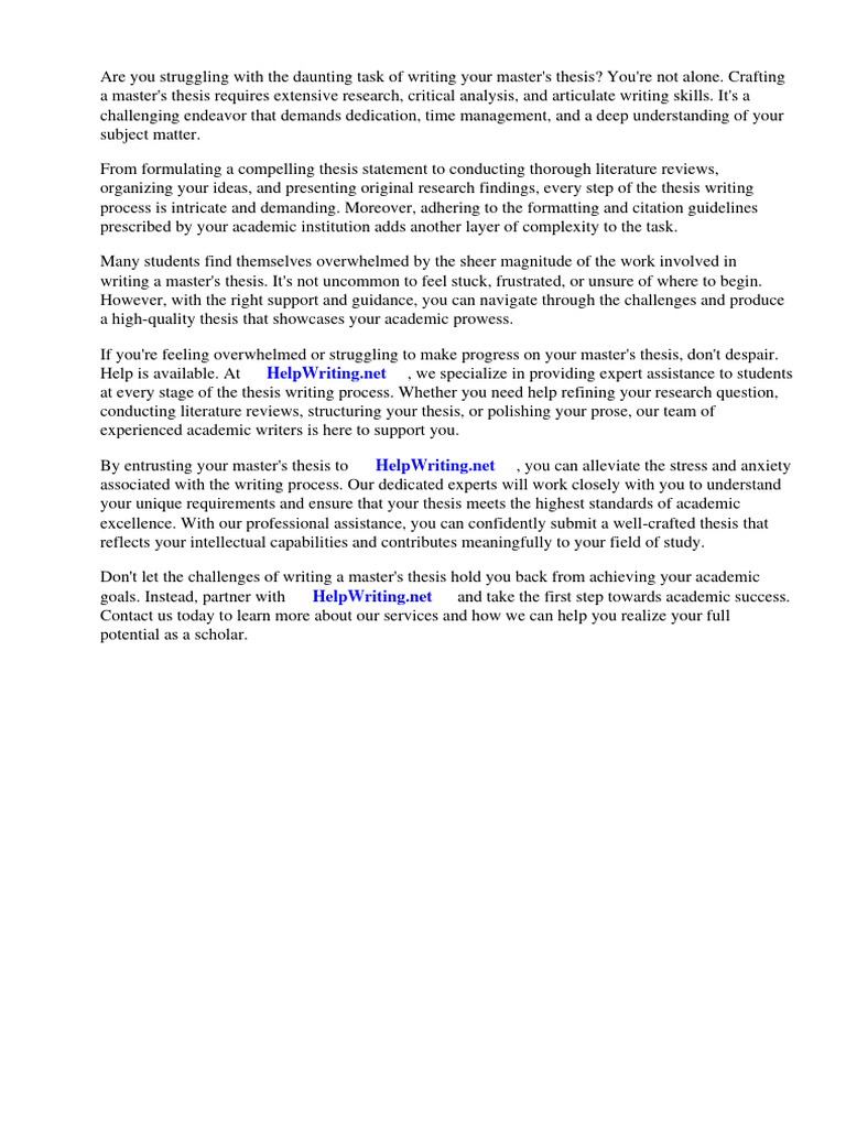 What Does A Masters Thesis Look Like | PDF | Thesis | Search Engine ...