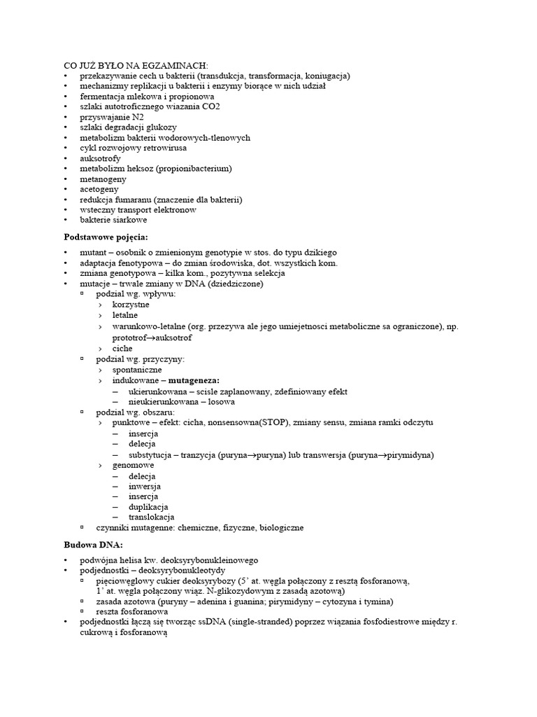 Notatki Dowymagan | PDF