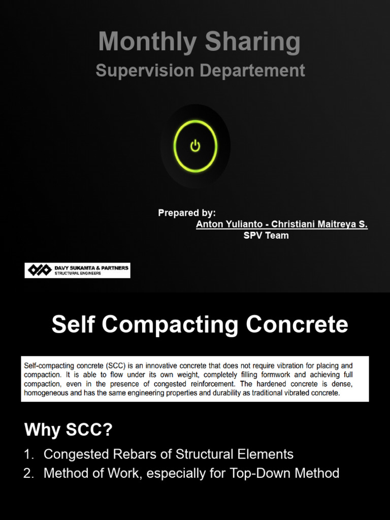 SCC-Monthly Meeting Presentation | PDF | Concrete | Cement