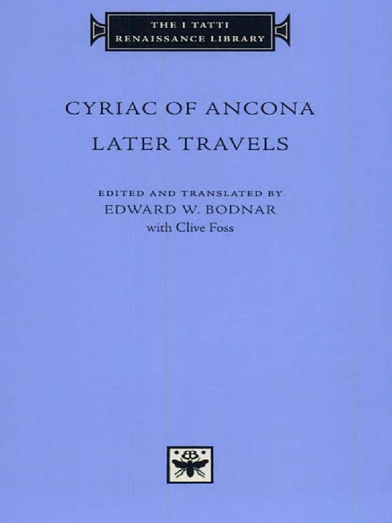 BODNAR-FOSS, Cyriac of Ancona | PDF