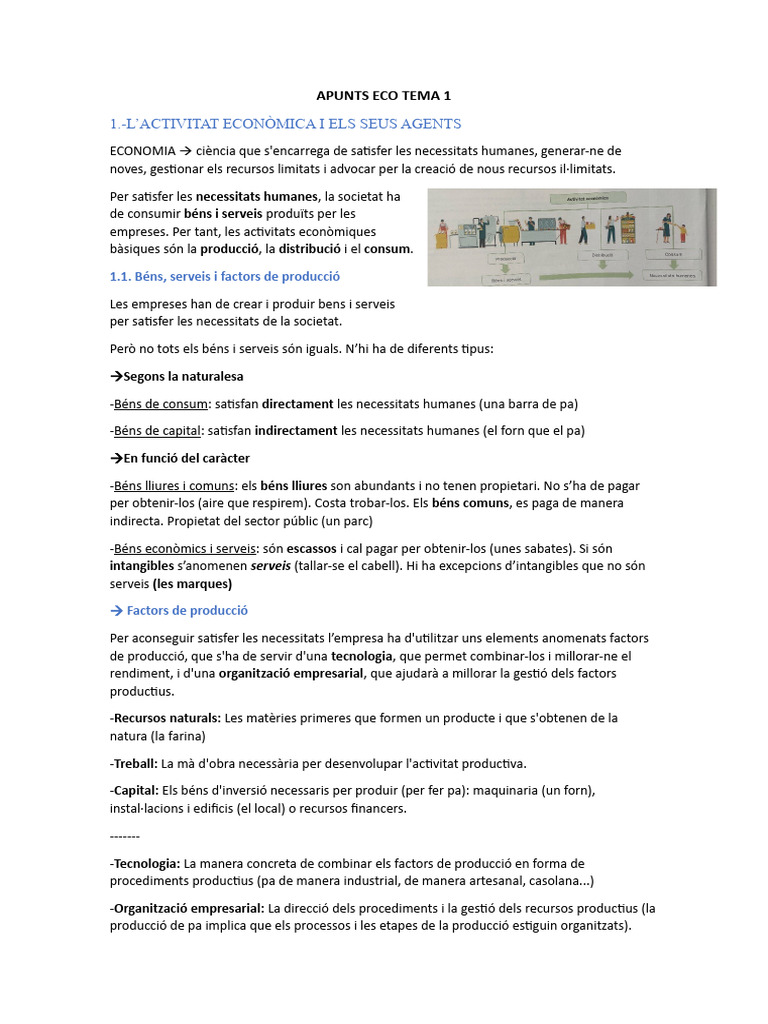 Apunts Eco Tema 1 | PDF