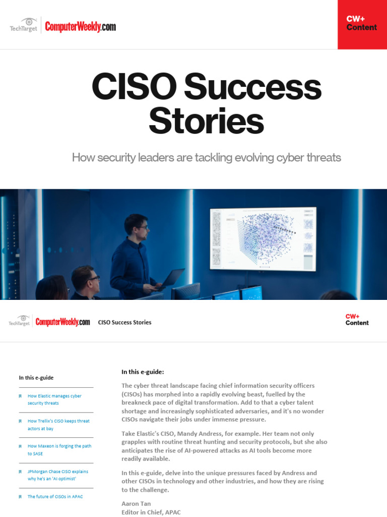CISO Success Stories: Tackling Cyber Threats | PDF | Security ...