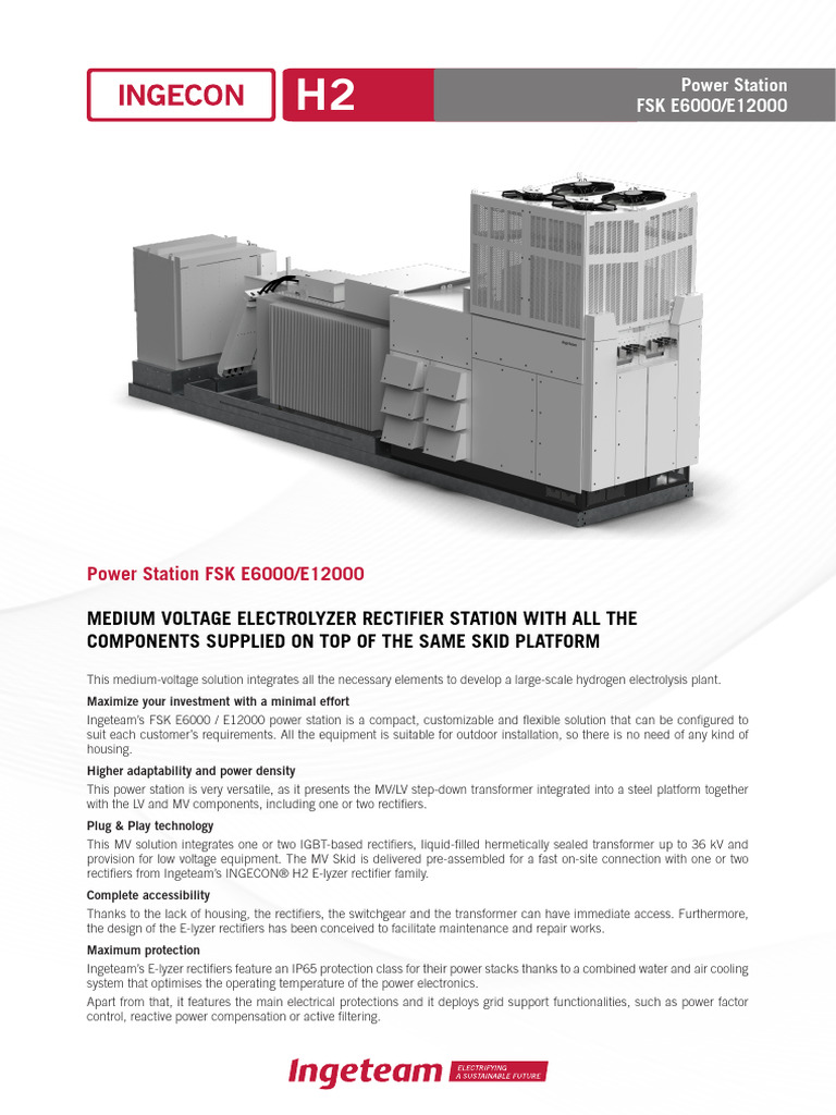 Ingecon h2 Powerstation FSK E6000 E12000 en | PDF | Rectifier | Transformer