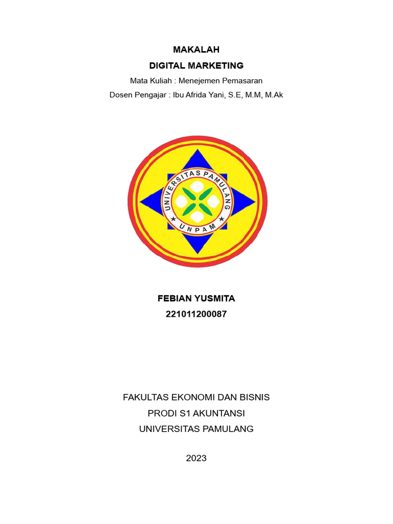 Pertemuan 11 Makalah Digital Marketing | PDF