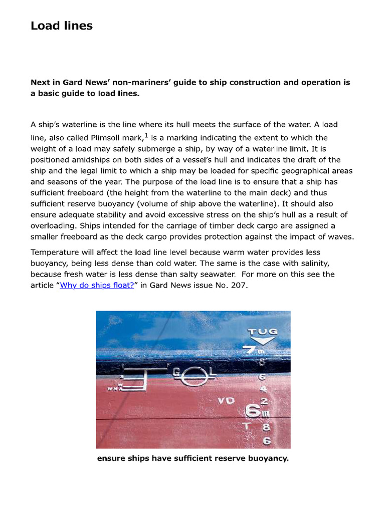 Gard - Load Lines | PDF