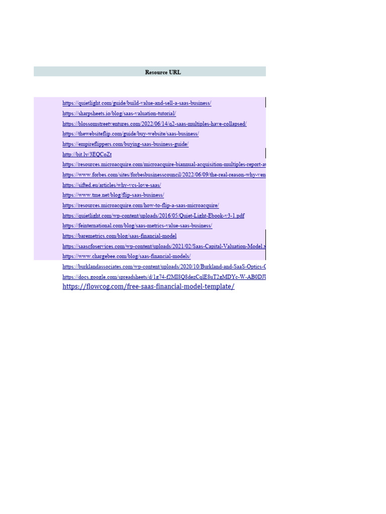 Saa S Financial Modeling Version 3.0 | PDF | Valuation (Finance ...