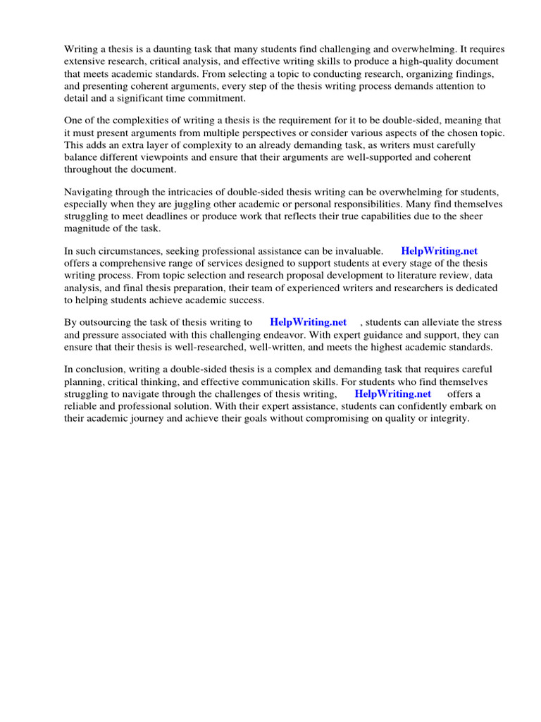 Thesis Double Sided | PDF