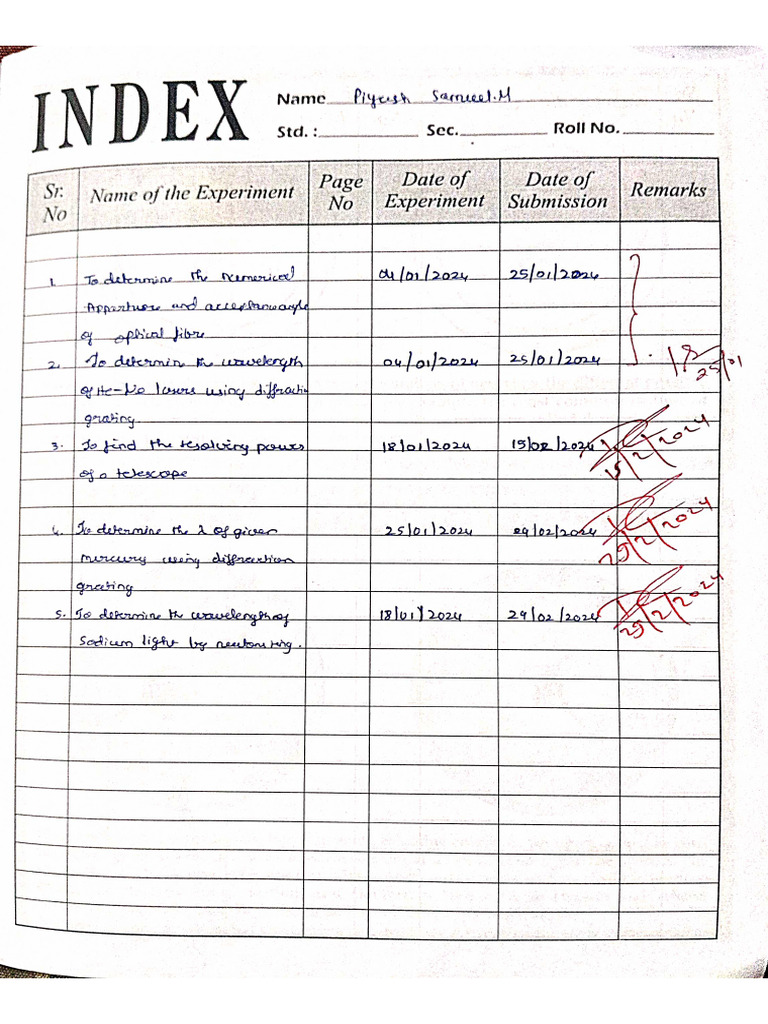 Physics Practical File 1-5 | PDF