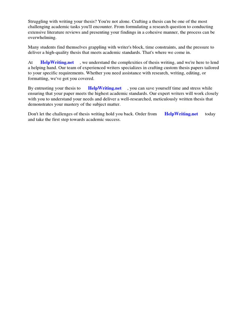 Thesis Template Word | PDF | Thesis | Abstract (Summary)