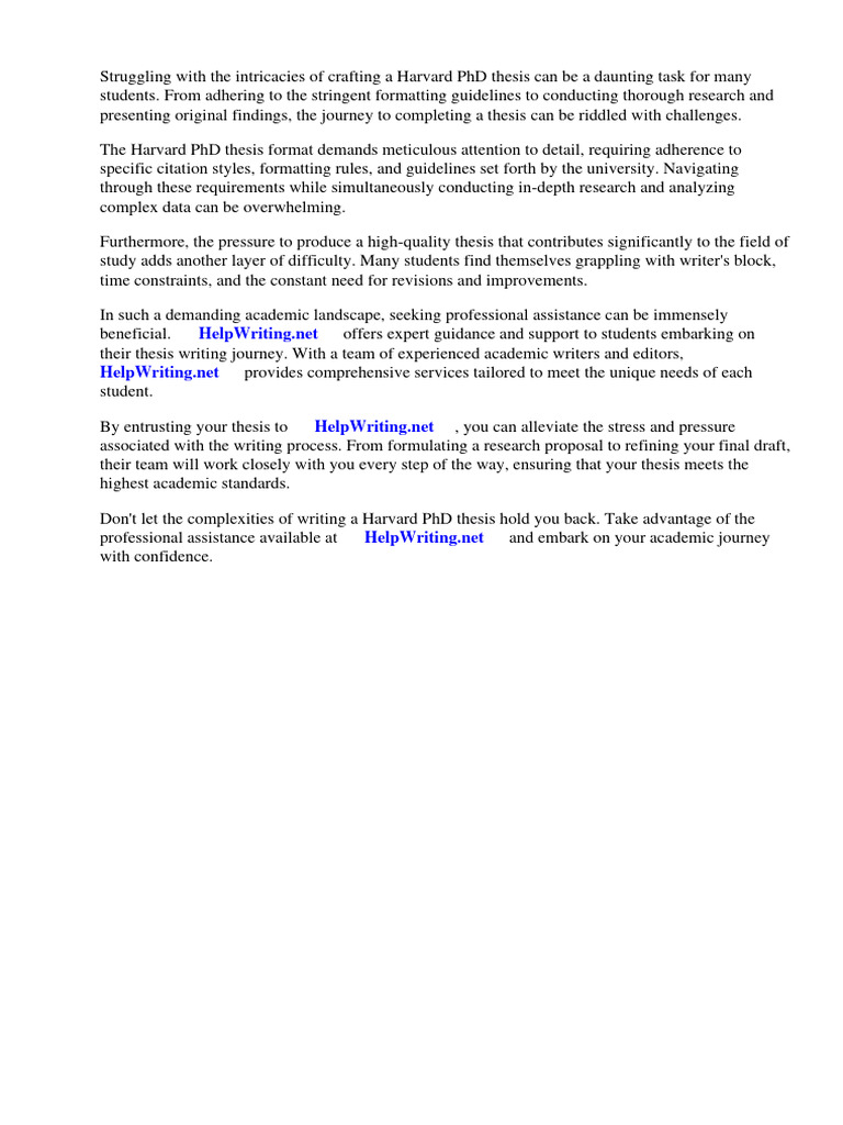 Harvard PhD Thesis Formatting Guide | PDF | Thesis | Citation
