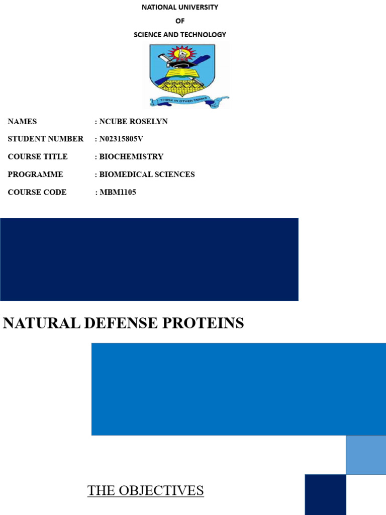 Natural Defense Proteins Overview | PDF | Complement System | Immunology