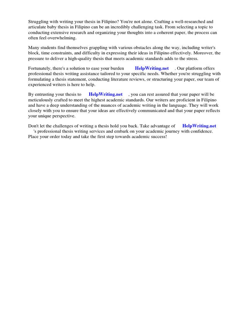 Halimbawa Ng Baby Thesis Sa Filipino | PDF | Tagalog Language