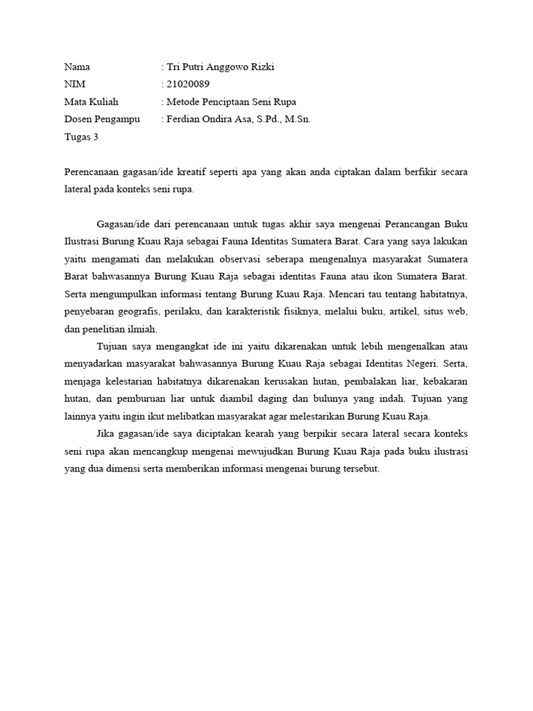 Tugas3.Metode - Penciptaan - TRI PUTRI ANGGOWO RIZKI (21020089) | PDF | Ilmu Sosial