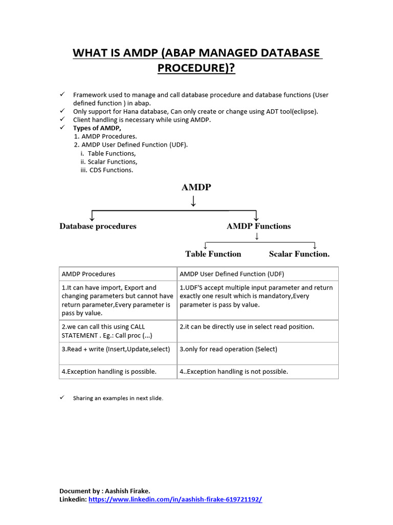 What Is AMDP - ? - ABAP Managed Database Procedure-4 | PDF | Business | Technology & Engineering