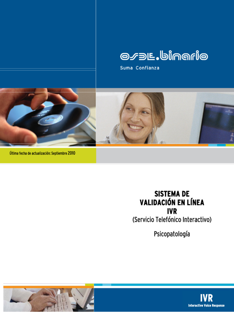 Manual Psicopatologia IVR | PDF | Respuesta de Voz Interactiva | Ciencias de la Computación