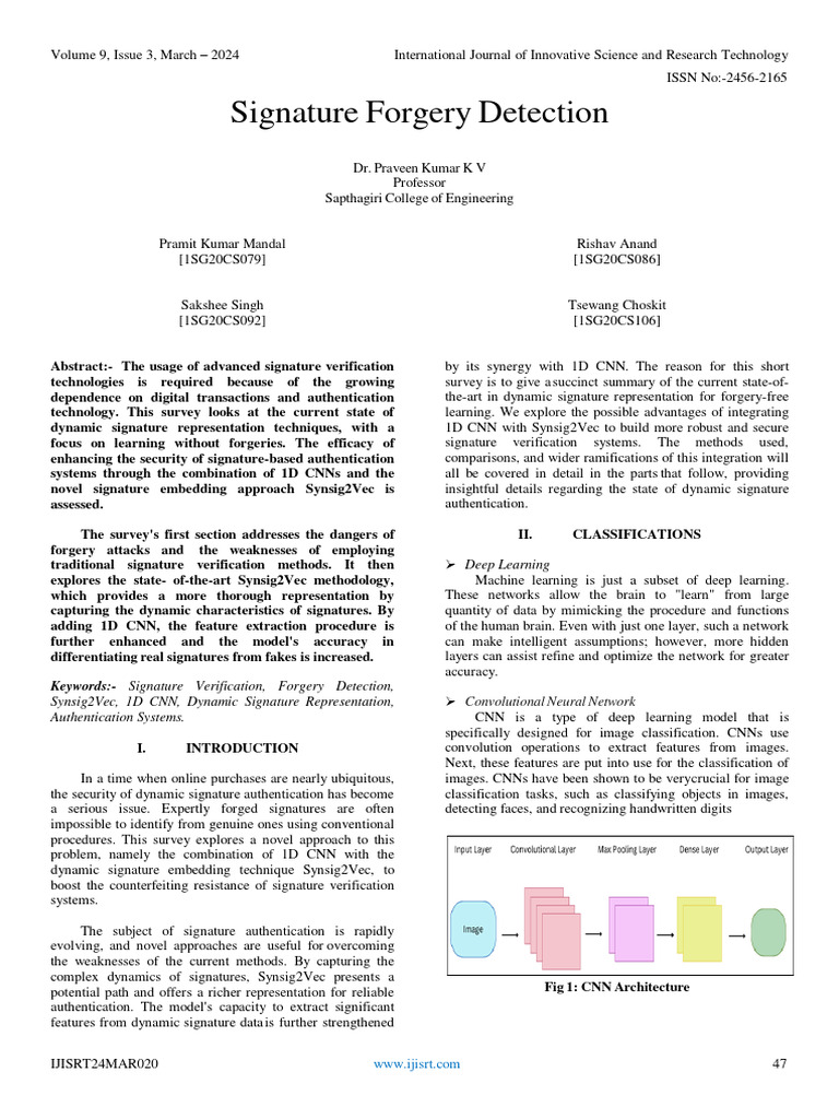 Signature Forgery Detection | PDF Signature Forgery Detection | PDF