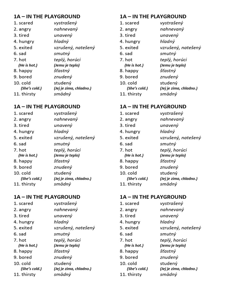 Project Explore Starter - Unit 1 - Feelings (1A) | PDF