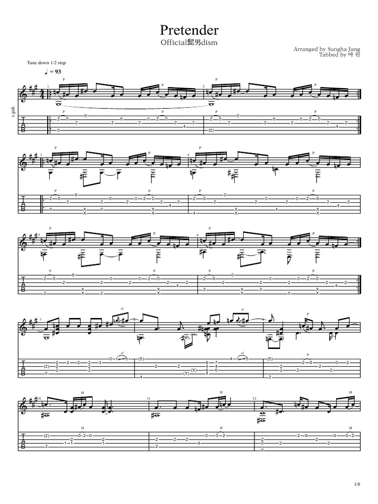 Sungha Jung - Pretender | PDF