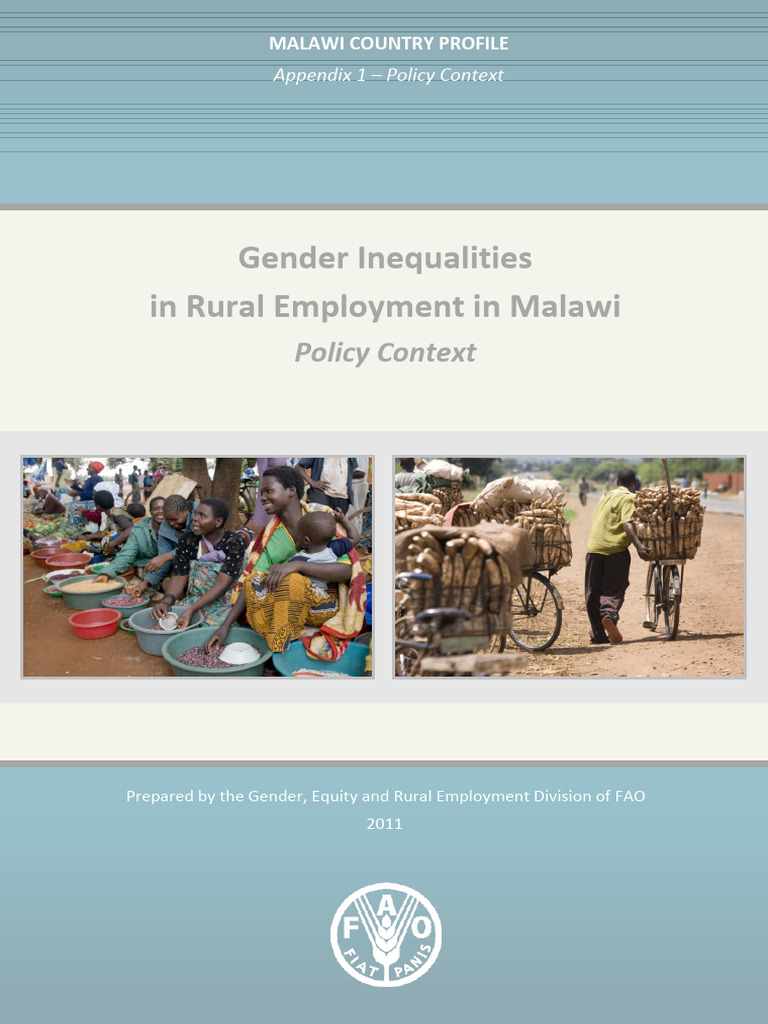 Gender Inequalities in Rural Employment in Malawi: Policy Context | PDF