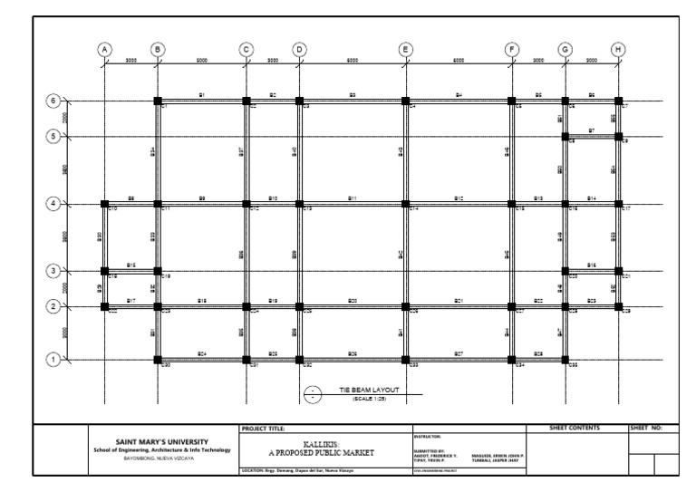 Tie Beam Layout | PDF