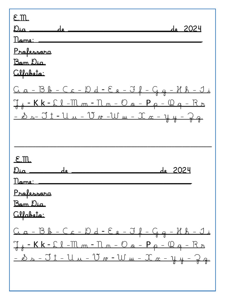 Cabeçalho Cursivo | PDF