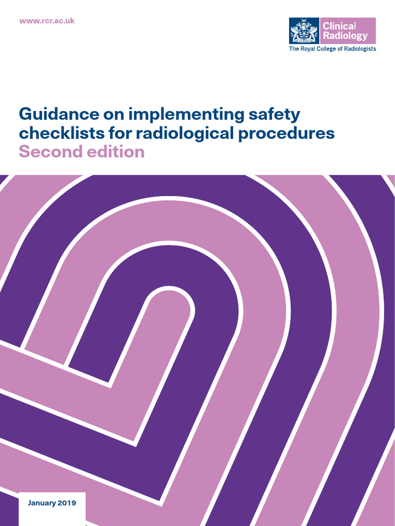 Radiology Safety Checklist Guide | PDF | Radiology | Anesthesia