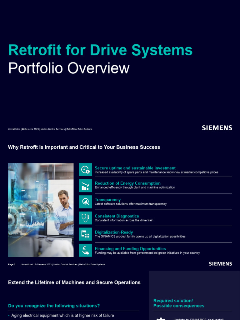 Retrofit For Drive Systems, Portfolio Overview | PDF