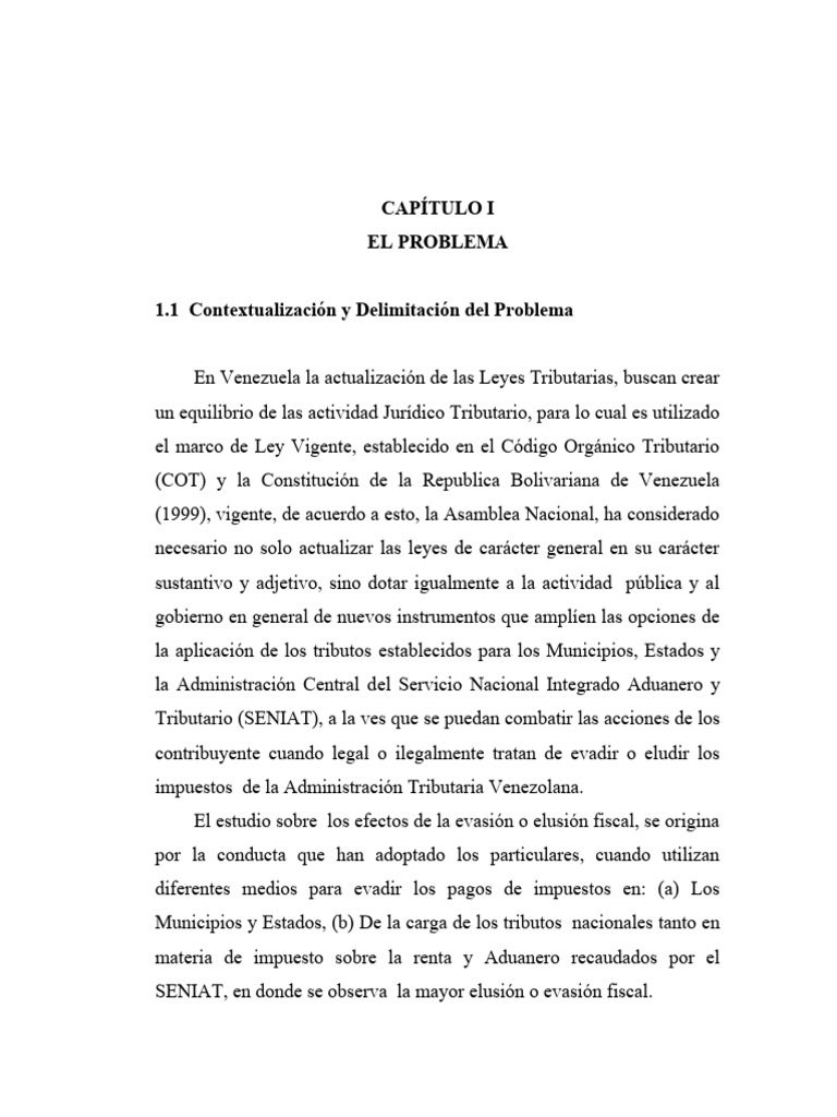 TEG Los Efectos de La Evasion o Elusion Fiscal | PDF | Evasión de ...
