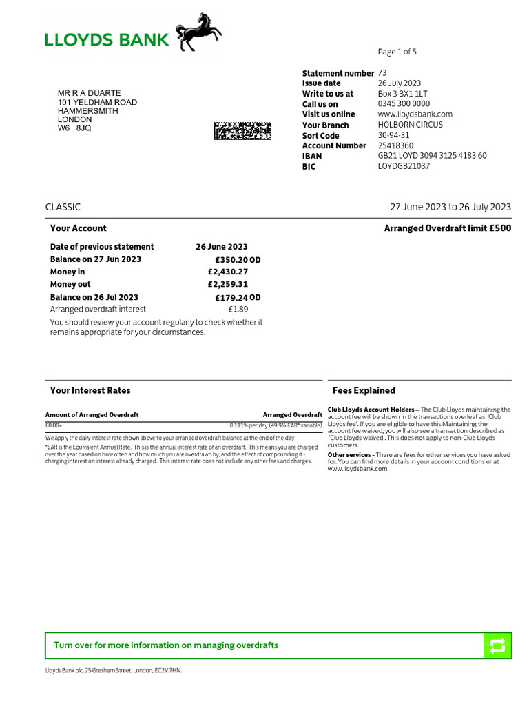 Preview | PDF | Transaction Account | Overdraft